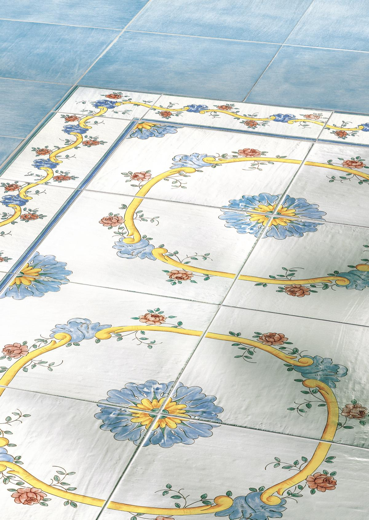 Pavimento Savoia serie Cotto mediterraneo formato 22X22 colore Blu ...